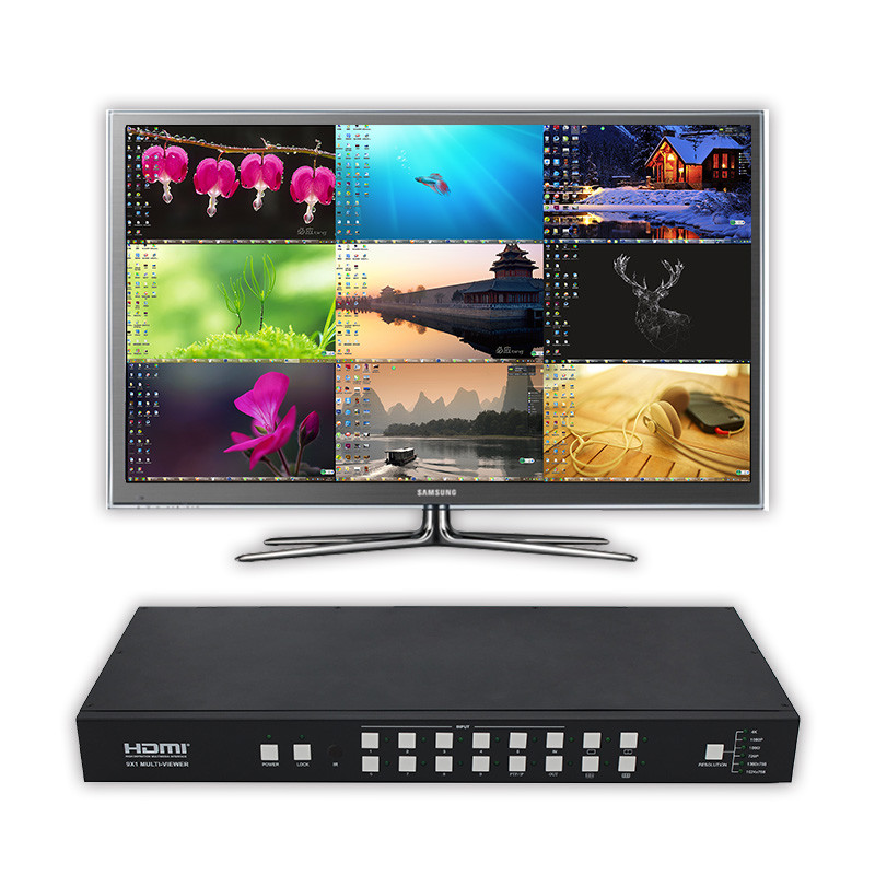 9x1 HDMI Multi Viewer HDMI Seamless Switcher 9 kênh để giám sát
